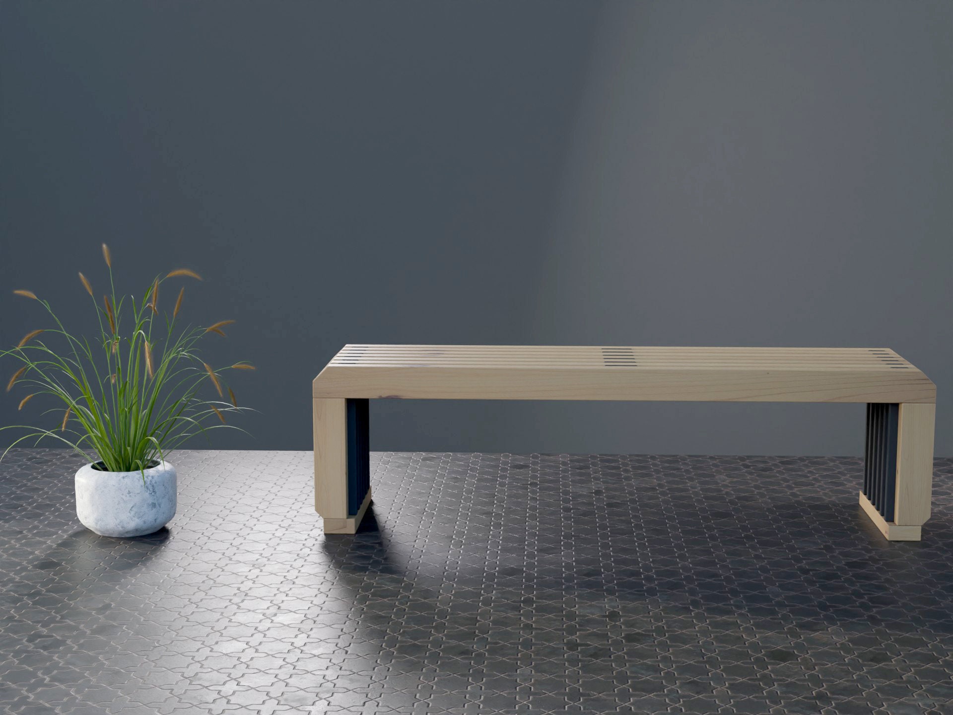 Modern Garden Bench Seat 6ft 72 Woodwork Plans US - Etsy