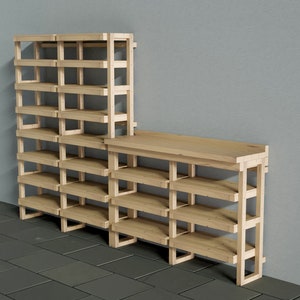 Plans for Modular Wooden Workshop Shelving and Workbench Woodwork Plans ...