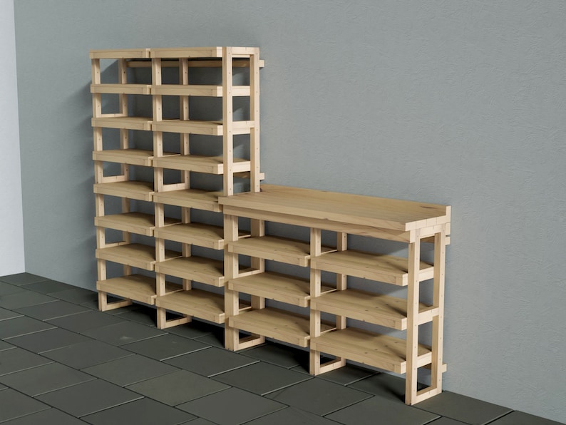 Plans for Modular Wooden Workshop Shelving and Workbench Woodwork Plans ...
