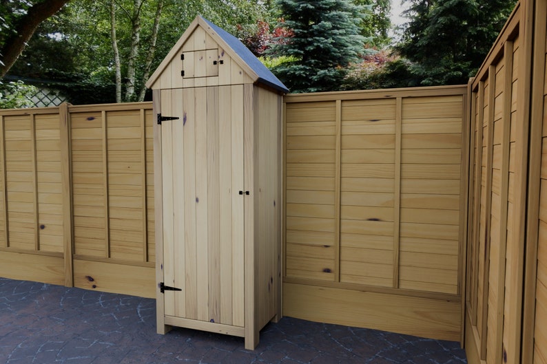Plans for Wooden Garden Tall Sentry Box Small Shed Store Digital ...