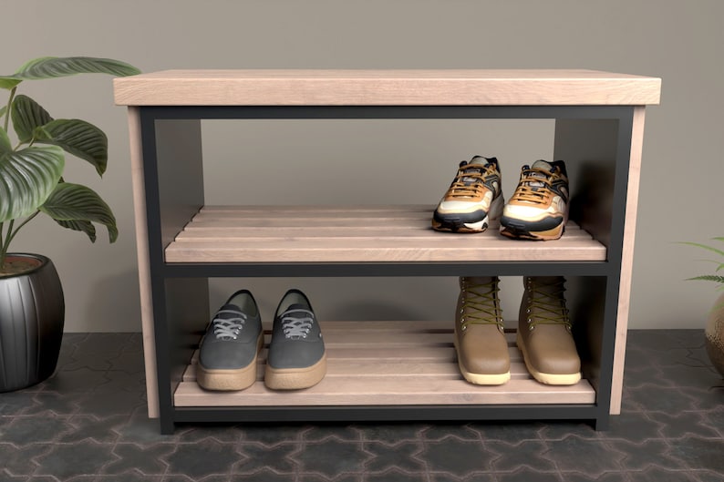 Plans for Wooden Shoe Rack Stand 345mm X 694mm X 521mm DIY Digital ...