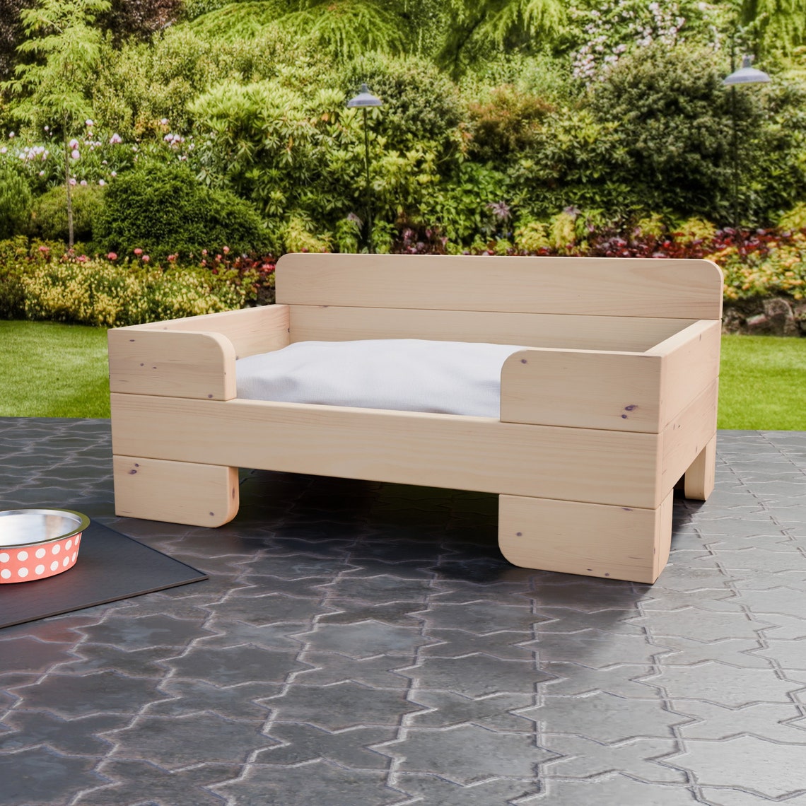 Raised Dog Bed With Side Access 120cm X 70cm Dog Bedding Woodwork Plans ...