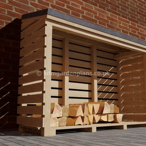 Plans for Garden Log or Firewood Store 1.8m X 0.6m X 1.45m DIY Digital ...