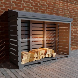Plans for Garden Log or Firewood Store 1.8m X 0.6m X 1.45m DIY Digital ...