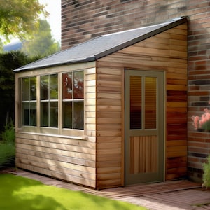 Plans for 6ft X 10ft Wooden Garden Lean to Garden Building Shed ...