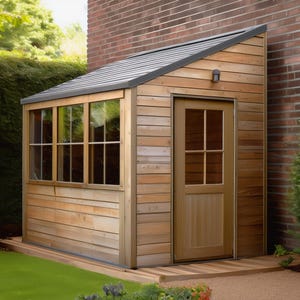 Plans for 6ft X 10ft Wooden Garden Lean to Garden Building Shed ...