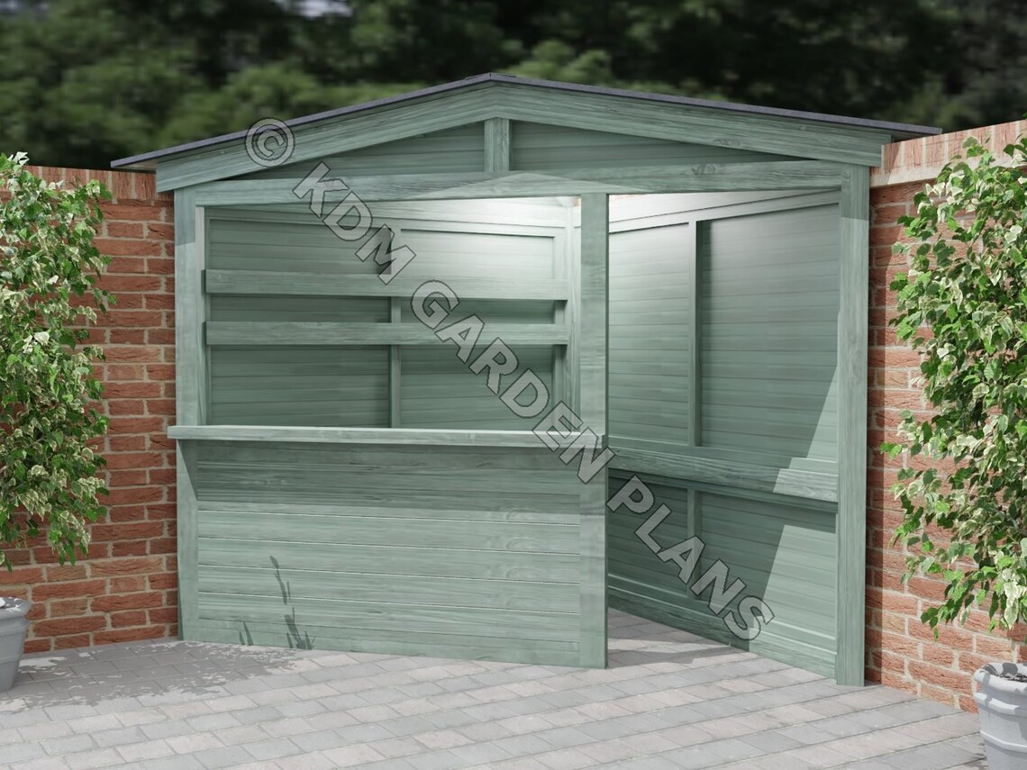 Small Home Corner Garden Bar 2.1x2.1m Cocktail BBQ Bar - Etsy UK