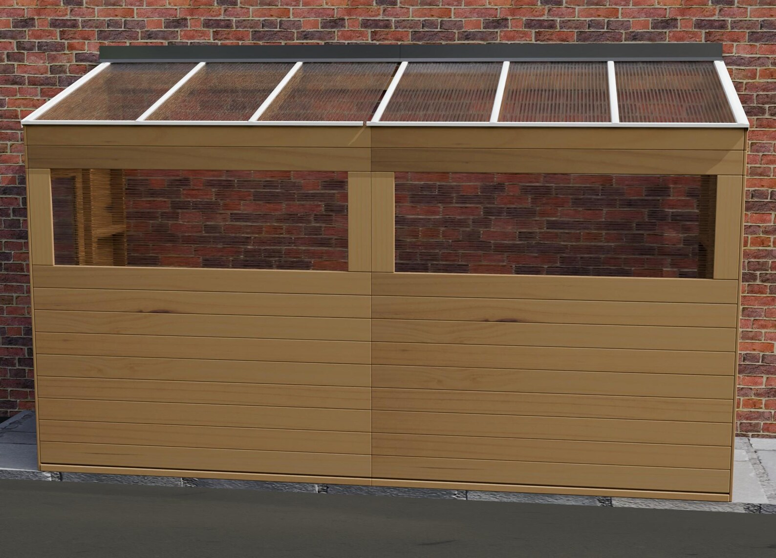 Plans for Wooden Narrow Covered Lean to Side of House Shelter 1.8m ...