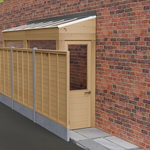 Plans for Wooden Narrow Covered Lean to Side of House Shelter 0.9m ...