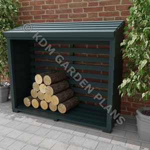 Plans for Garden Log or Firewood Store 1.55x0.57mx1.35m DIY Digital ...