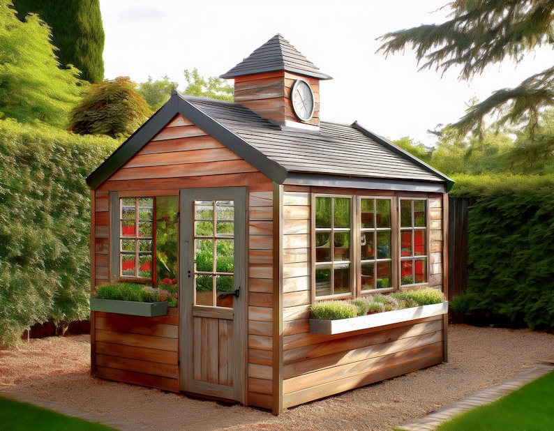 Plans for 2.4m X 3.0m 8x10 Wooden Summer Garden Building Shed Workshop ...
