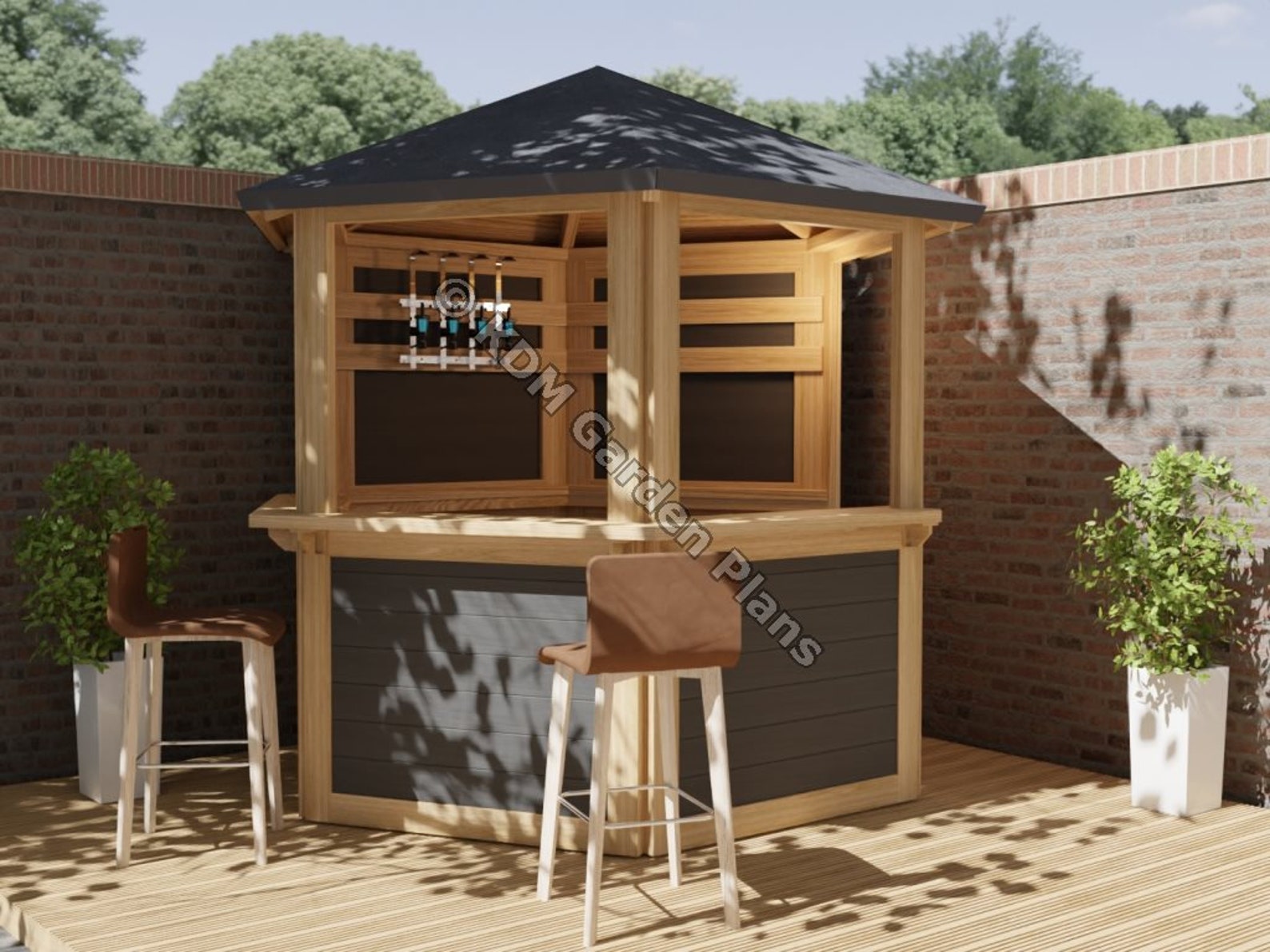 Hexagonal Garden Bar 2.4mx2.4m Cocktail Gin Tiki build Plans - Etsy UK