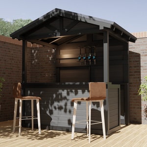 Plans for Wooden Home Bar Pitched Roof 2m X 1.5m Tiki DIY Digital ...
