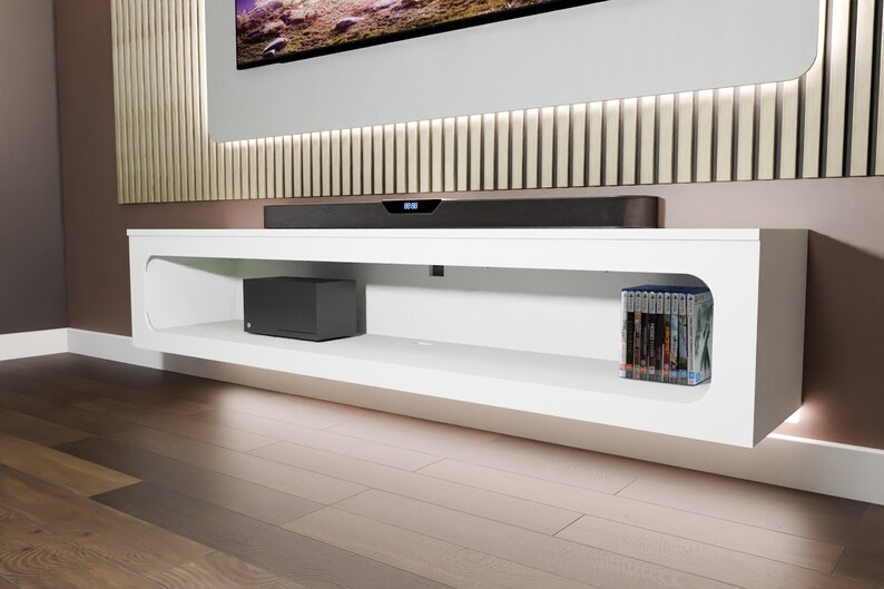 Plans for Floating Media Bench for Media Wall Step by Step Plans DIY ...