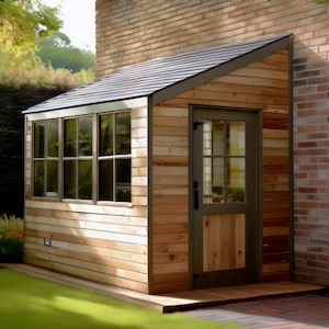 Plans for 6ft X 10ft Wooden Garden Lean to Garden Building Shed ...