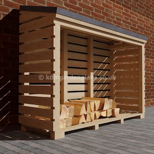 Plans for Garden Log or Firewood Store 1.8m X 0.6m X 1.45m DIY Digital ...