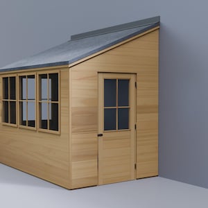 Plans for 6ft X 10ft Wooden Garden Lean to Garden Building Shed ...