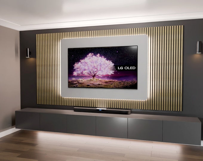 Cinema-wall Construction Drawing or TV Wall Metric Sizes (millimeters ...