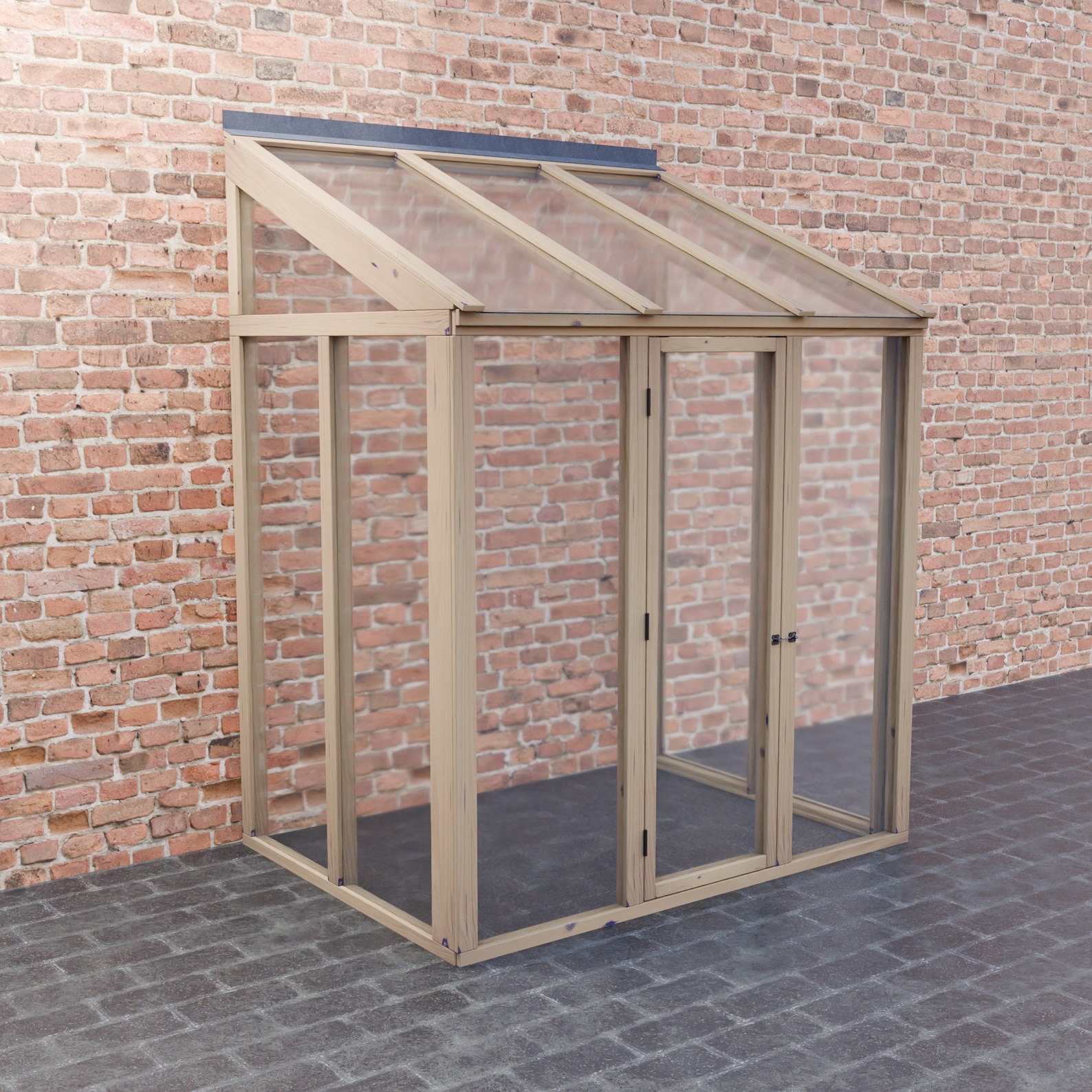 Plans for Small Modular Wooden Lean to Greenhouse 2 Bay Module 4' 4"x4 ...