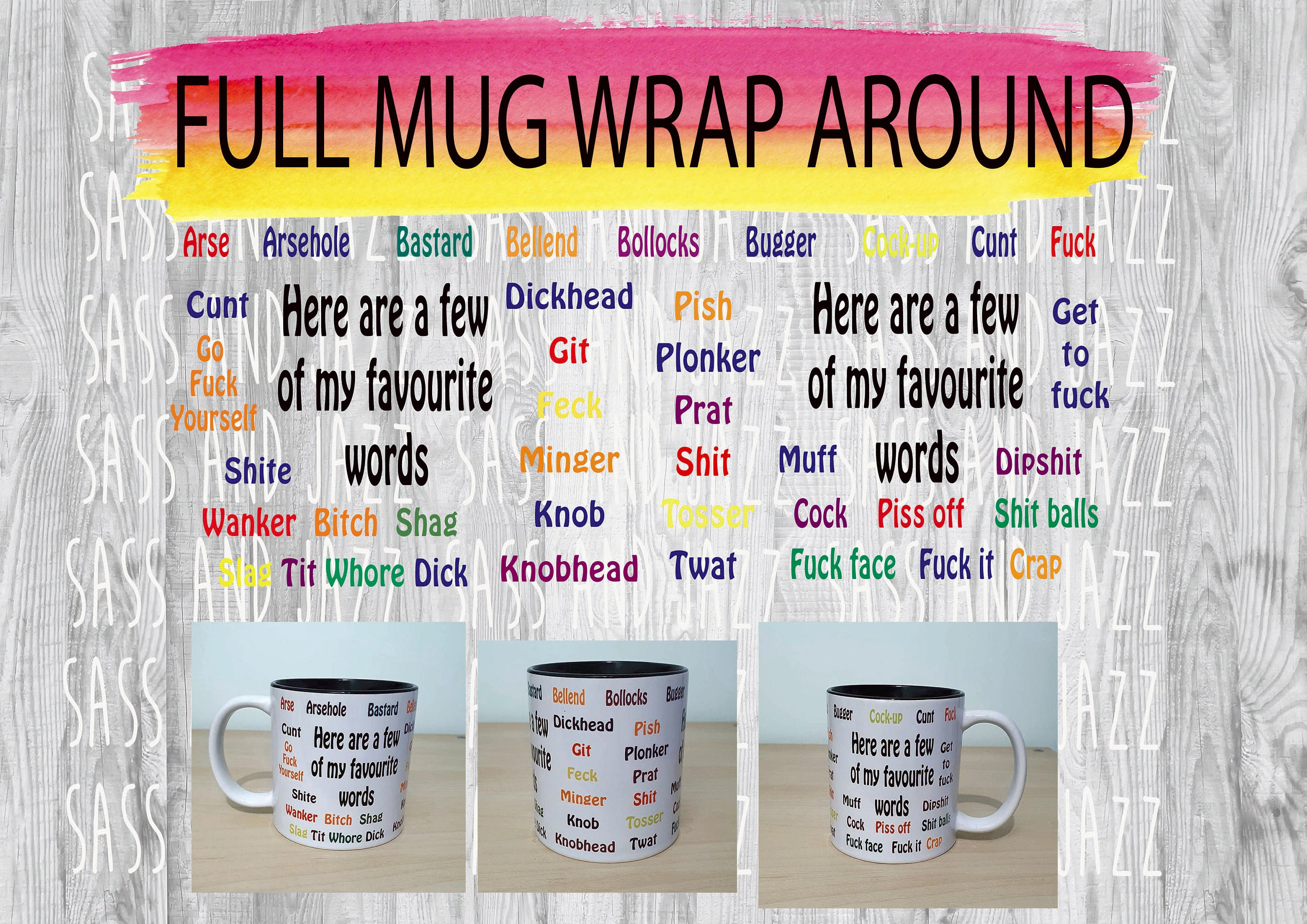 Swear Cuss Words Mug Sublimation Template PNG Mug Template - Etsy Australia