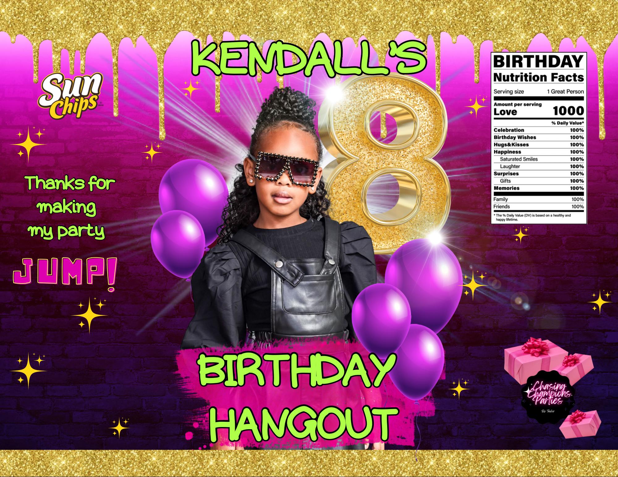 Kids Personalized Potato Chip Bags, Custom Snack Wrappers, Birthday ...