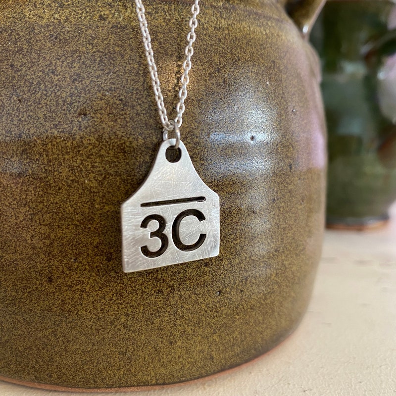 Cow Tag Necklace - Etsy
