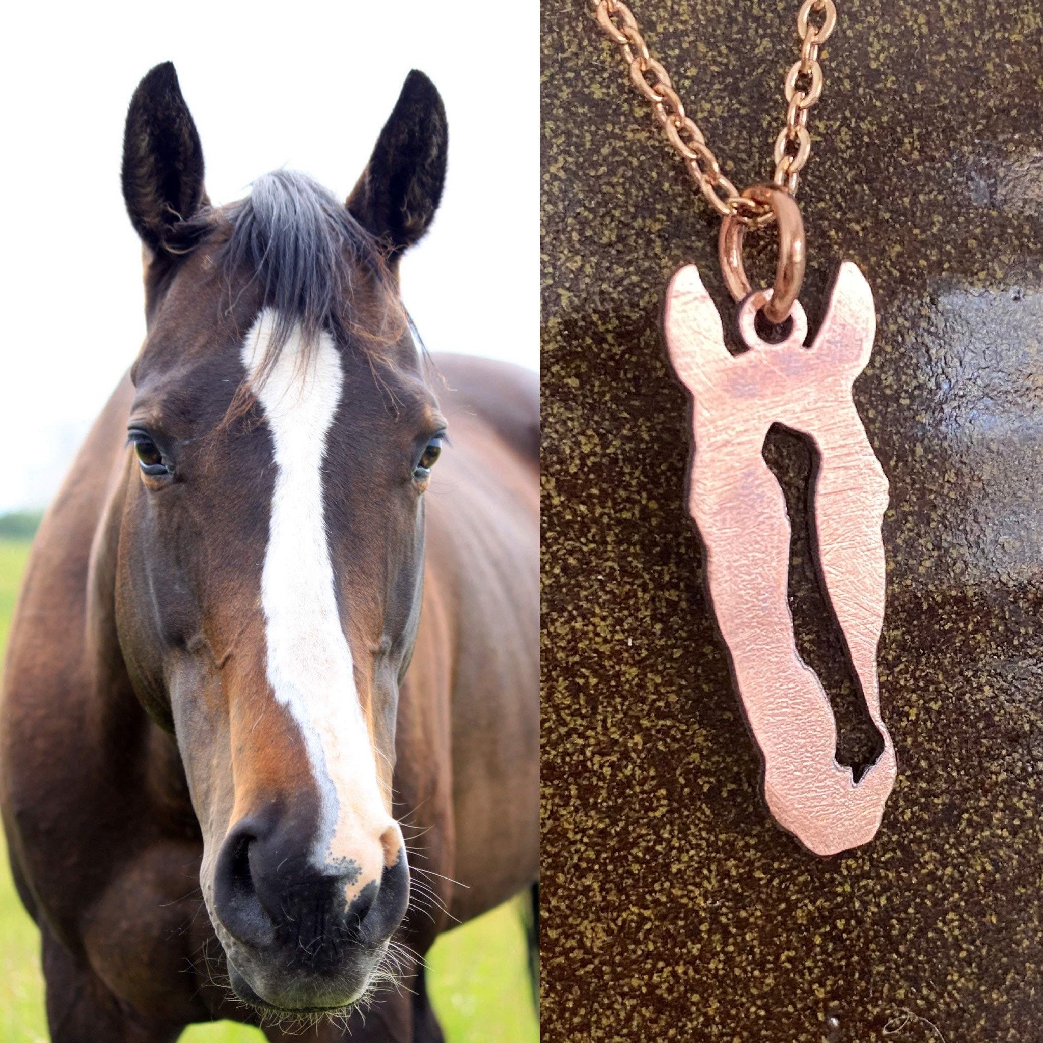 Horse head silhouette, horse head cutout, equestrian jewelry, custom ...