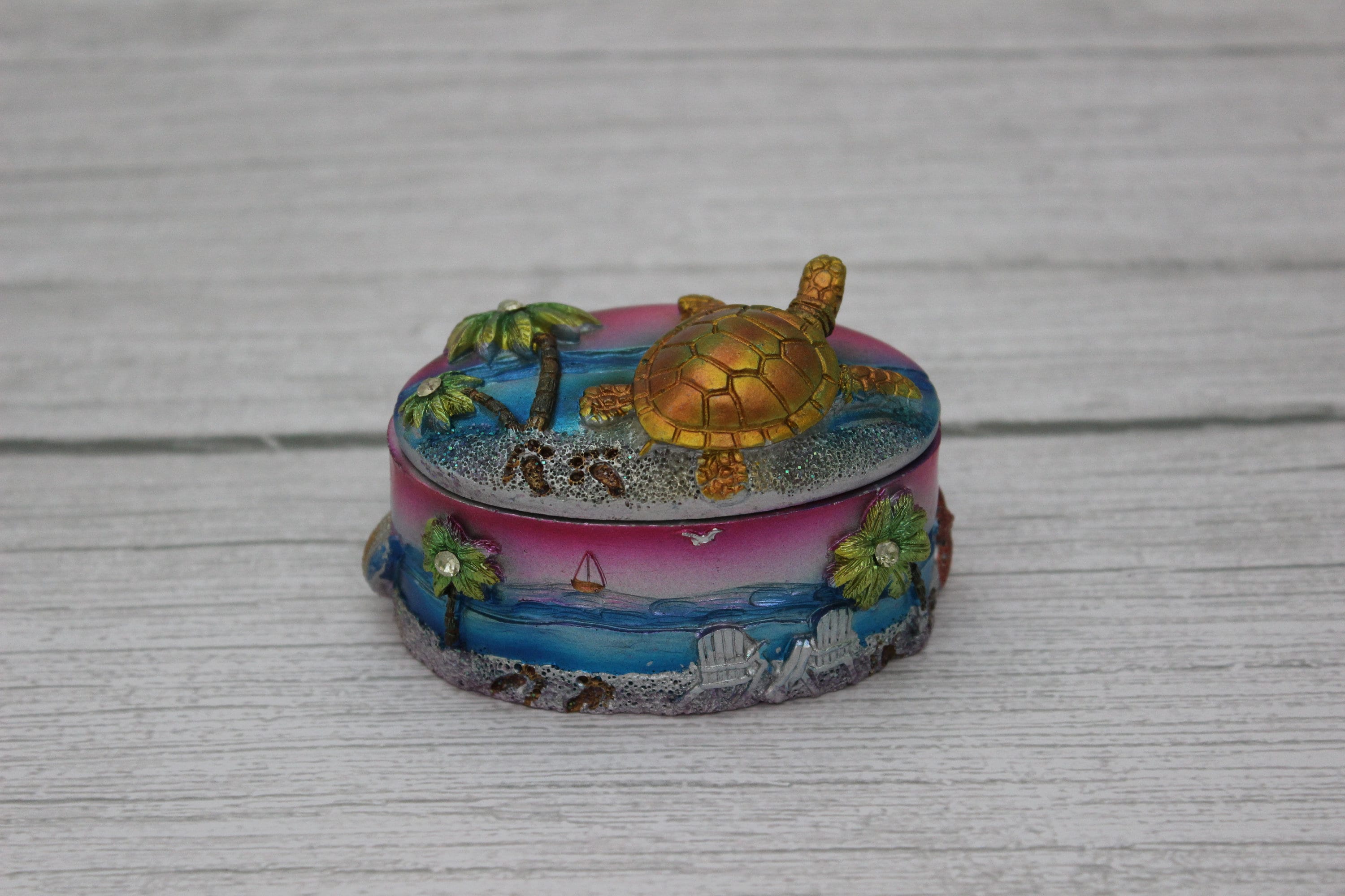 Sea Turtle Storage Box, Turtle Storage Box, Sea Turtle Box, Beach Decor ...