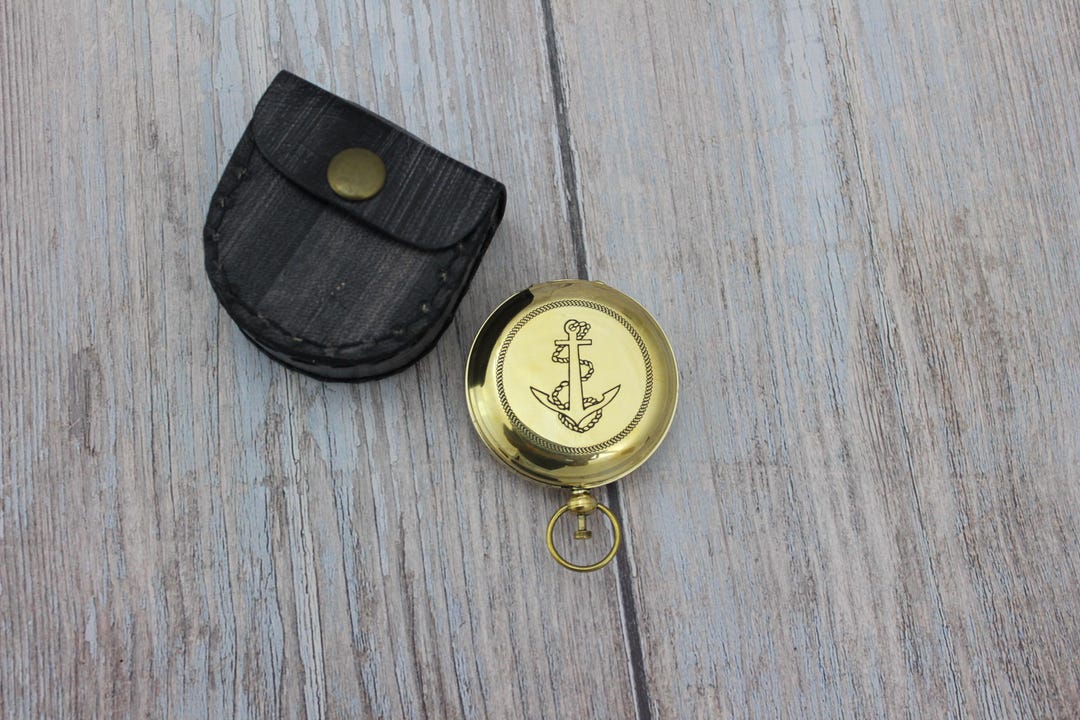 Antique Compass, Vintage Compass, Pocket Compass Reproduction, Brass ...