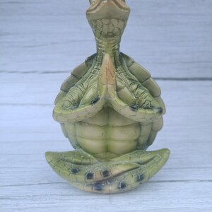 Meditating Sea Turtle Figurine: Yoga Pose, Zen Decor - Etsy