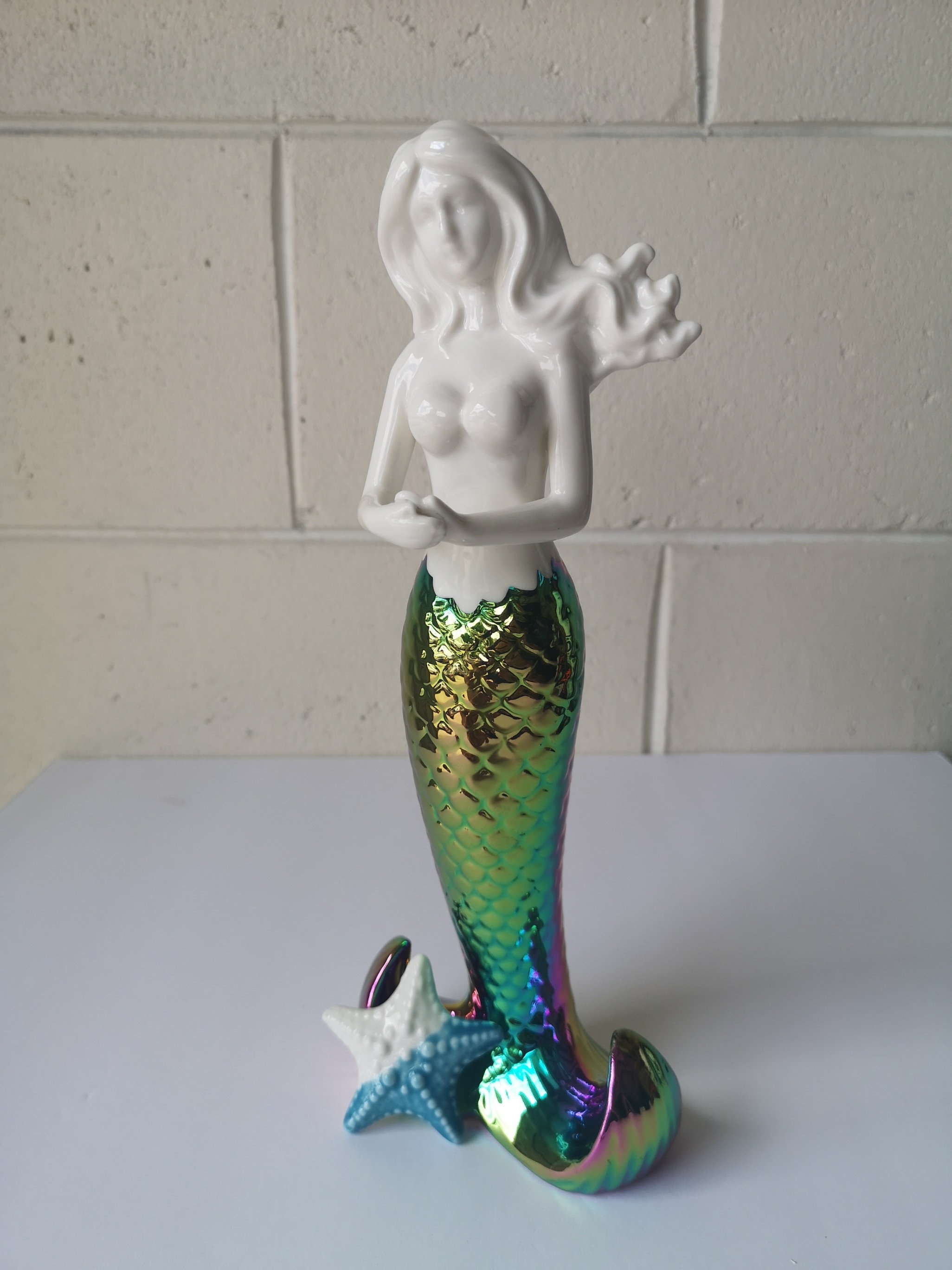 Mermaid Statue Mermaid Figurine Mermaid Decor Ceramic | Etsy