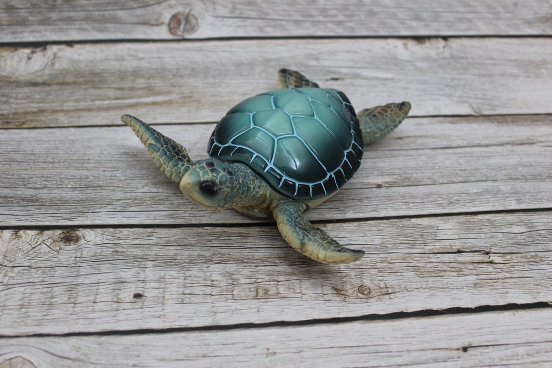 LED Sea Turtle Figurine: Coastal Decor, Color Changing Light - Etsy