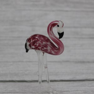 Glass Flamingo Tabletop Decor, Handcrafted Glass Flamingo Sculpture ...