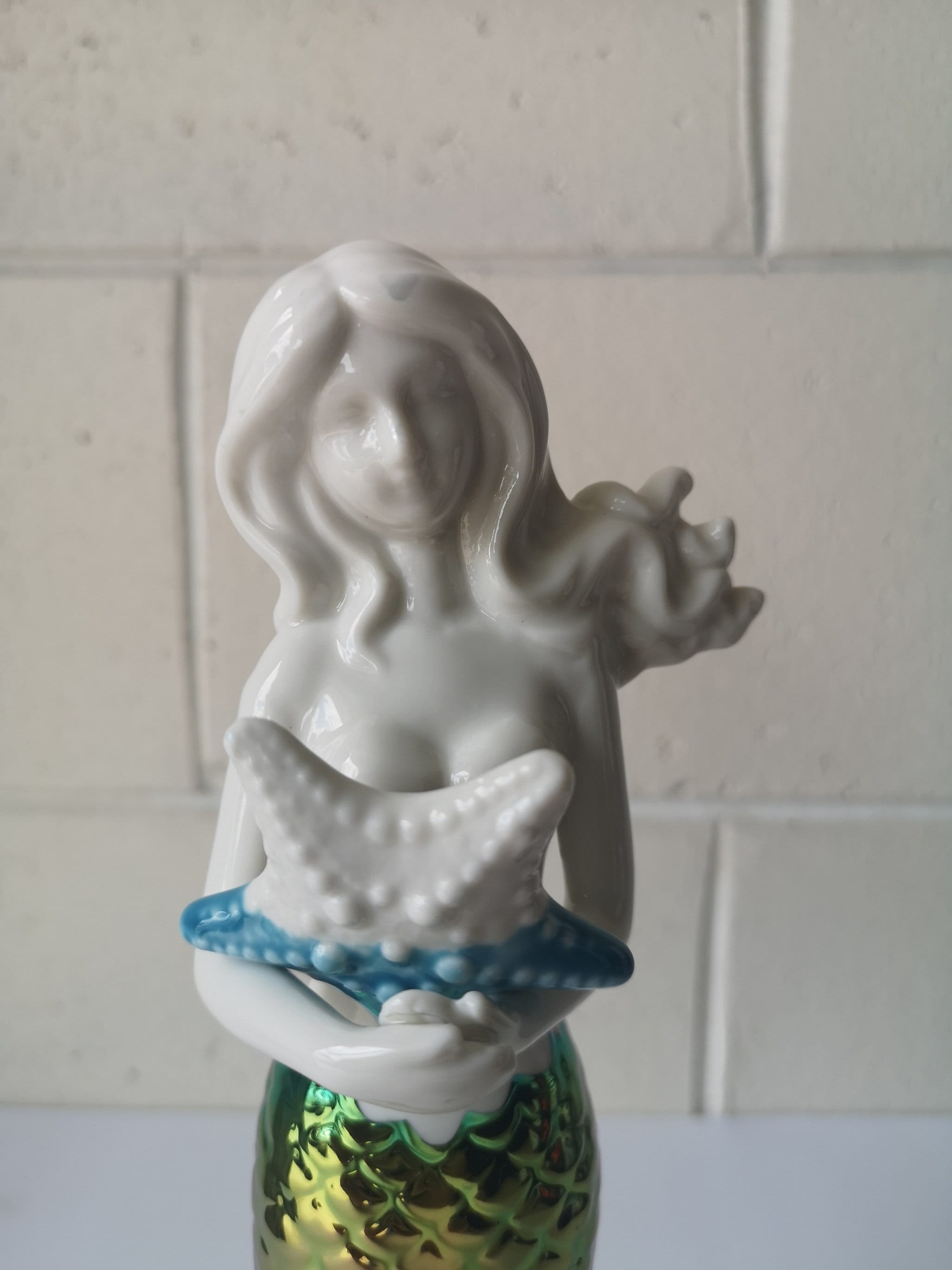 Mermaid Statue Mermaid Figurine Mermaid Decor Ceramic | Etsy