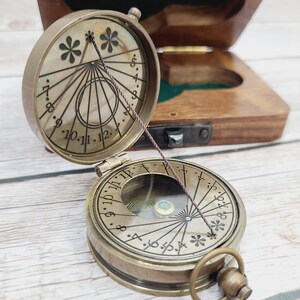 Antique Reproduction Compass, Antique Compass, Vintage Compass, Pocket ...