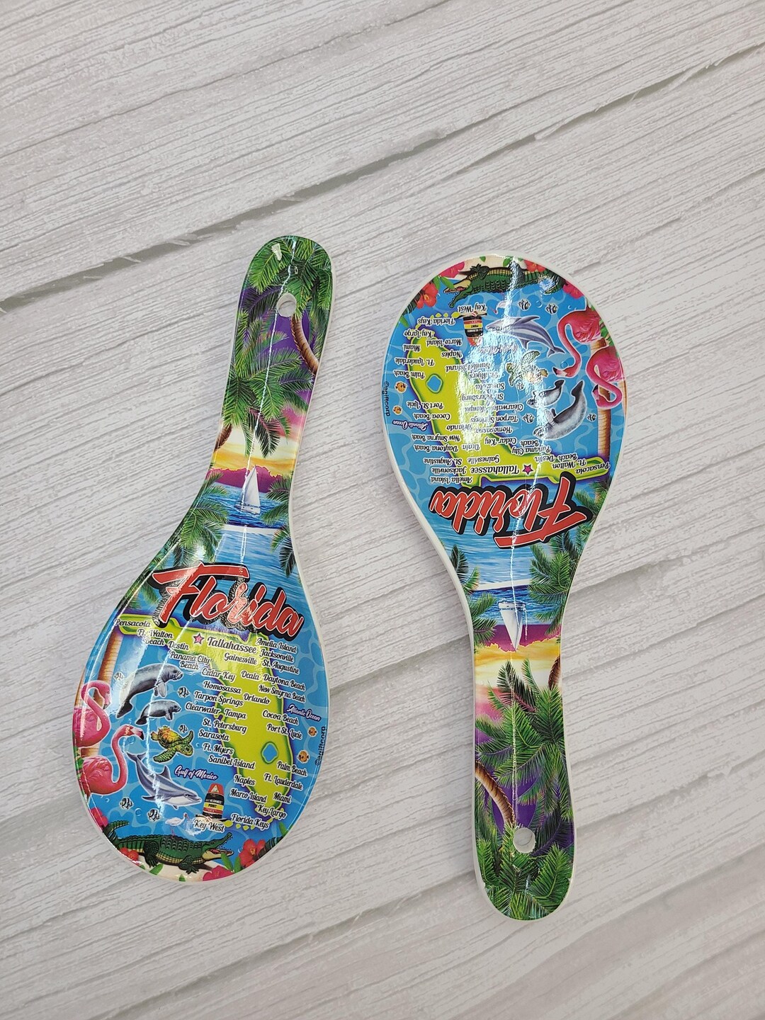 Flamingo & Manatee Spoon Rest, Spoon Rest With Flamingo and Manatee ...