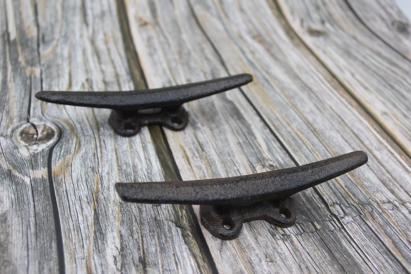 Heavy-duty Cast Iron Cleats, Vintage Cast Iron Boat Cleats, Nautical ...