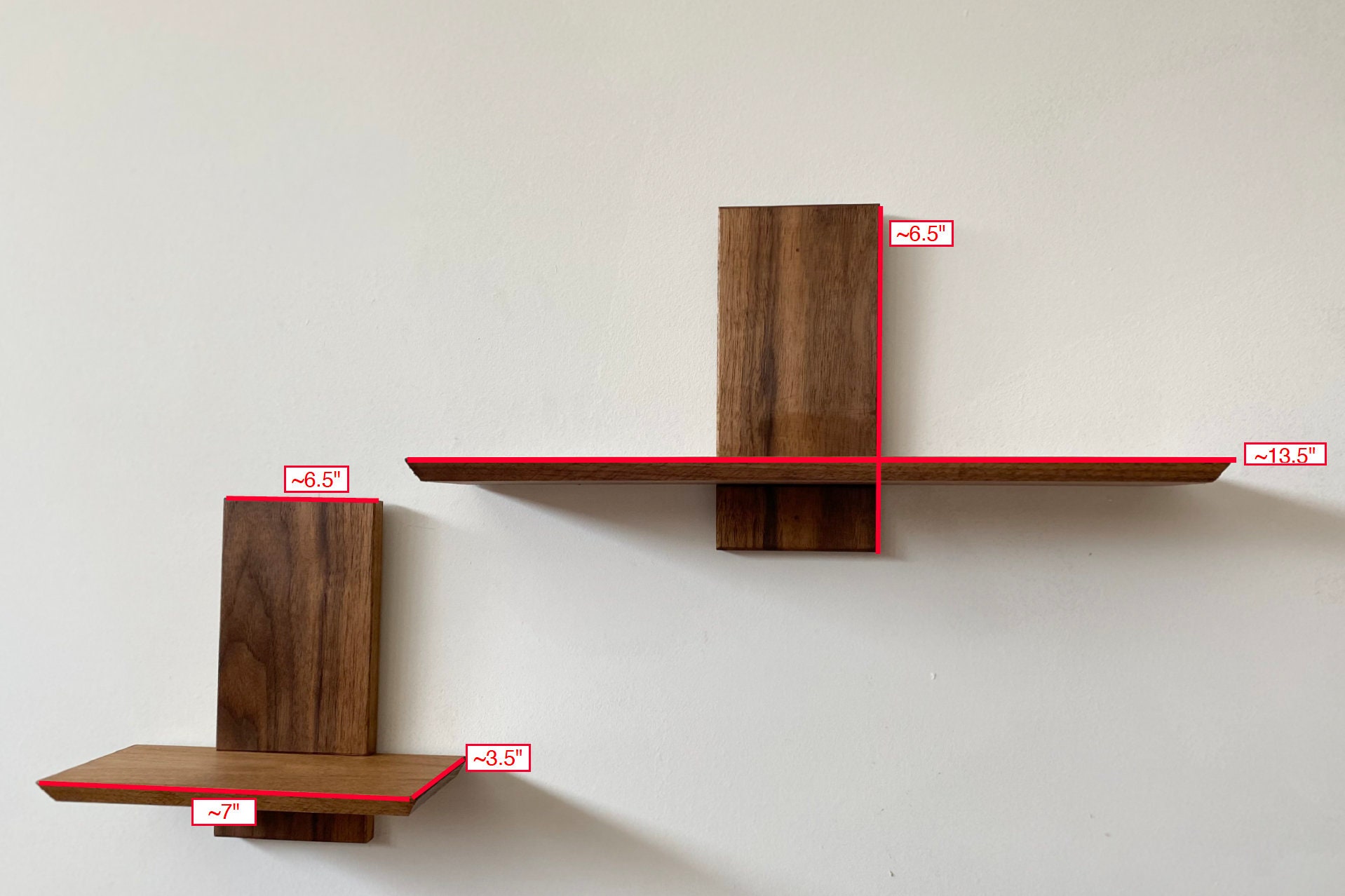 Walnut Shelf Danish Modern Walnut Shelf Walnut Wall Shelf - Etsy