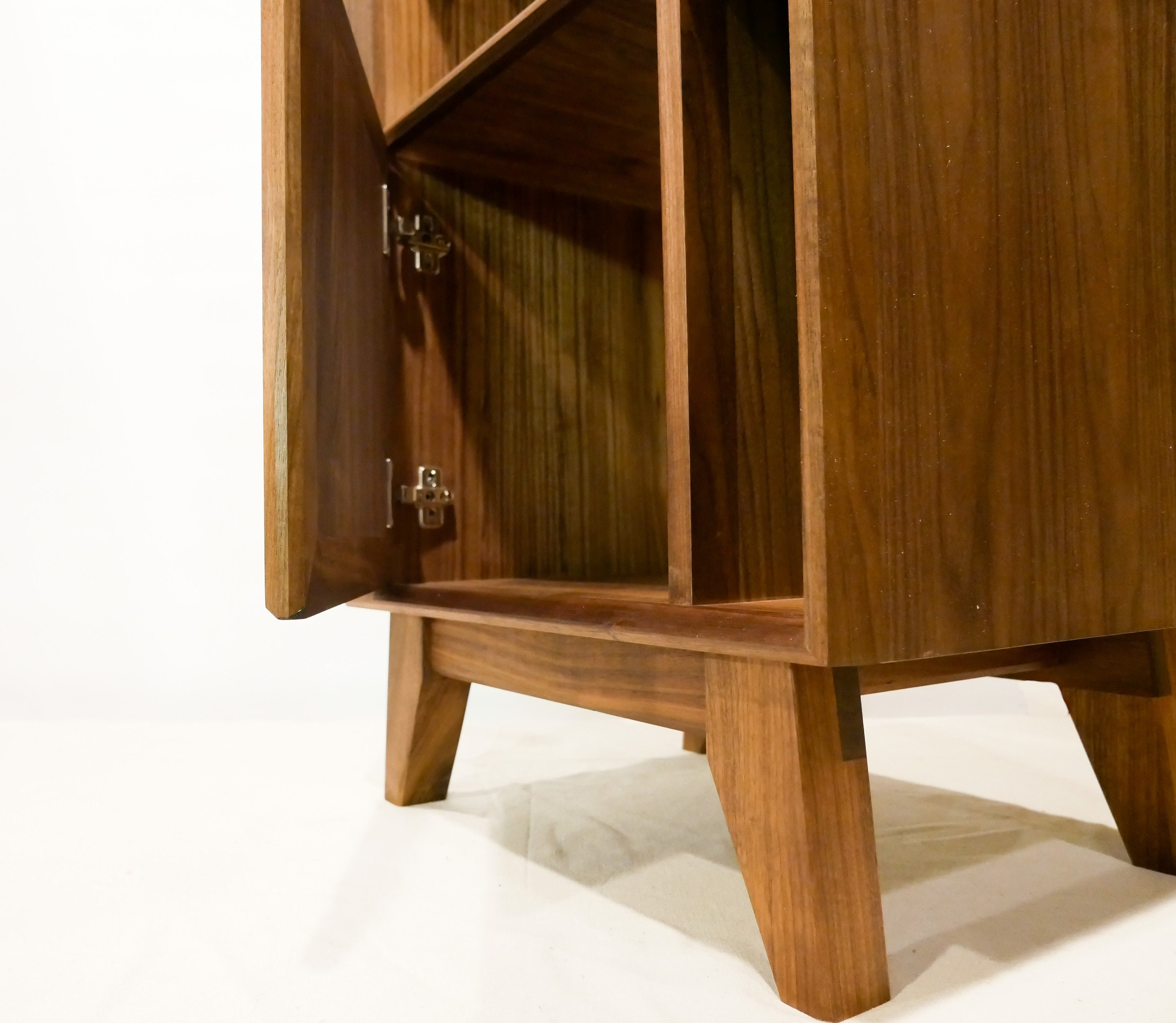 Modern Walnut Record Player and Stereo Cabinet made to Order - Etsy