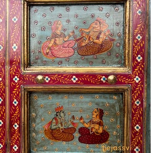 Antique Indian Door | Metal Fitted Handmade Hand Painted SHRINATH Ji ...