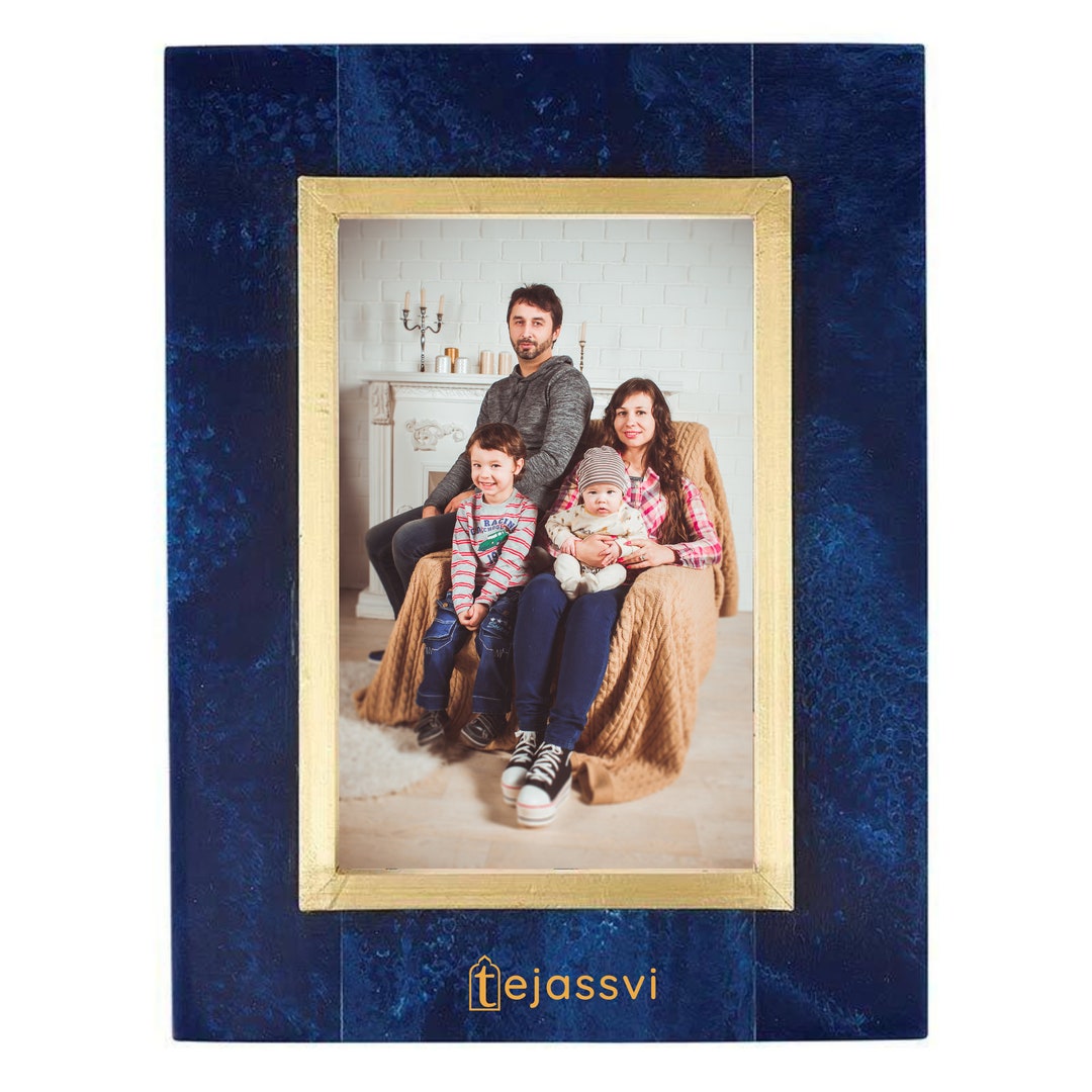 Blue Border Frame Photo Frames Decorative Bone Inlaid Picture Large ...