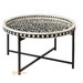 Bone Inlay Tray Coffee Table in Black & White Finish Center Table, BONE ...