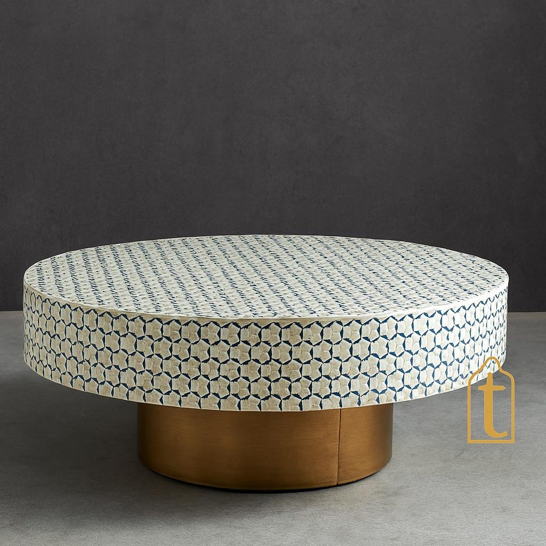 Bone Inlay Coffee Table/center Table/bone Inlay Moroccan Coffee Table ...