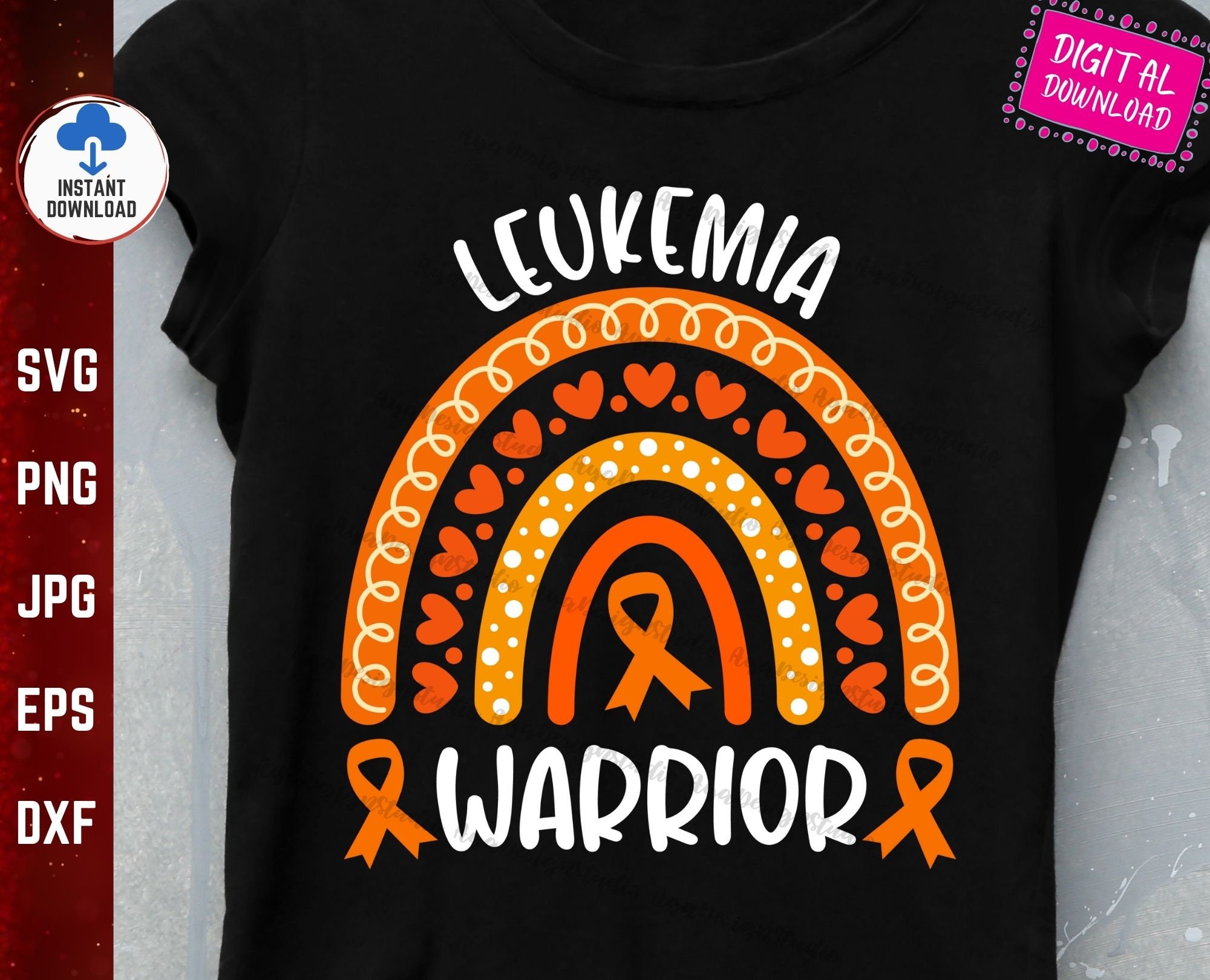 Leukemia Warrior Rainbow Svg Leukemia Warrior Svg Leukemia - Etsy