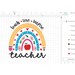Teacher Teach Love Inspire Rainbow Svg, Pencil Rainbow Back to School ...