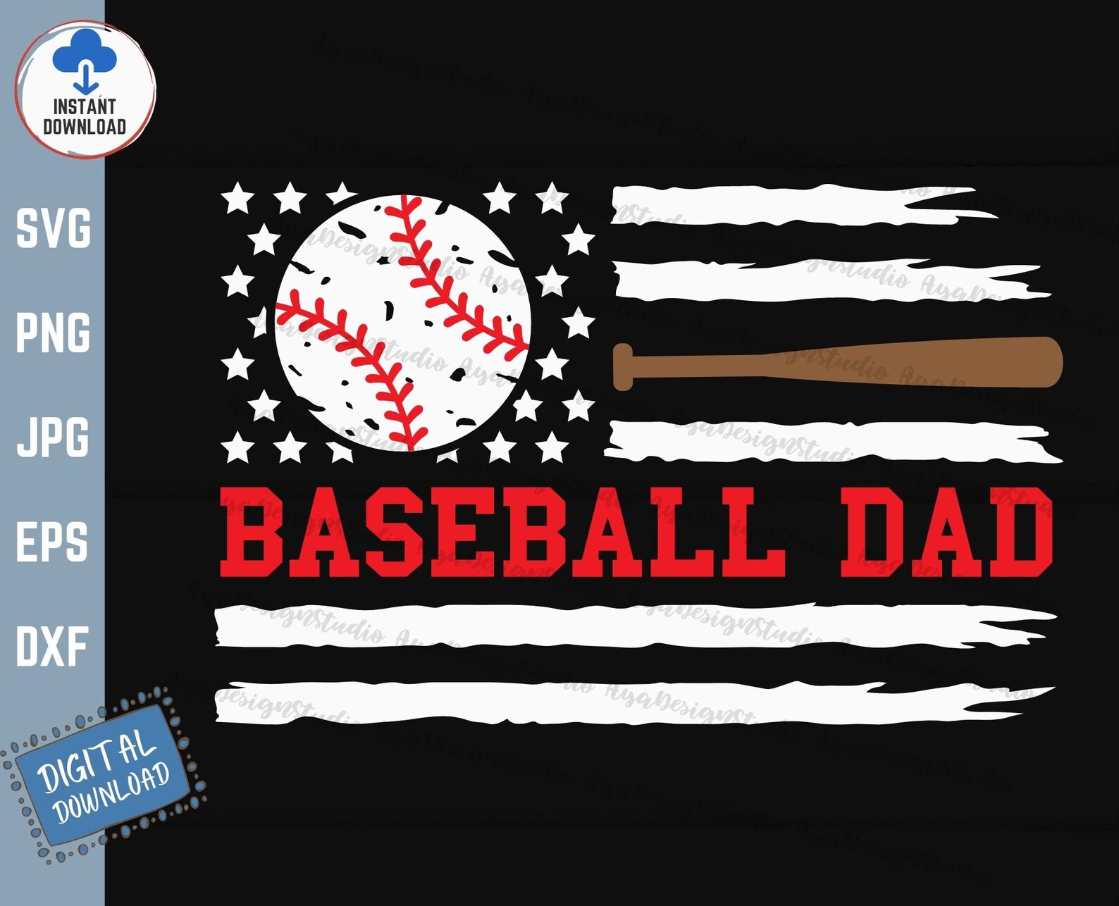 Baseball Dad Svg, American Flag Baseball Dad Svg, Baseball Svg ...