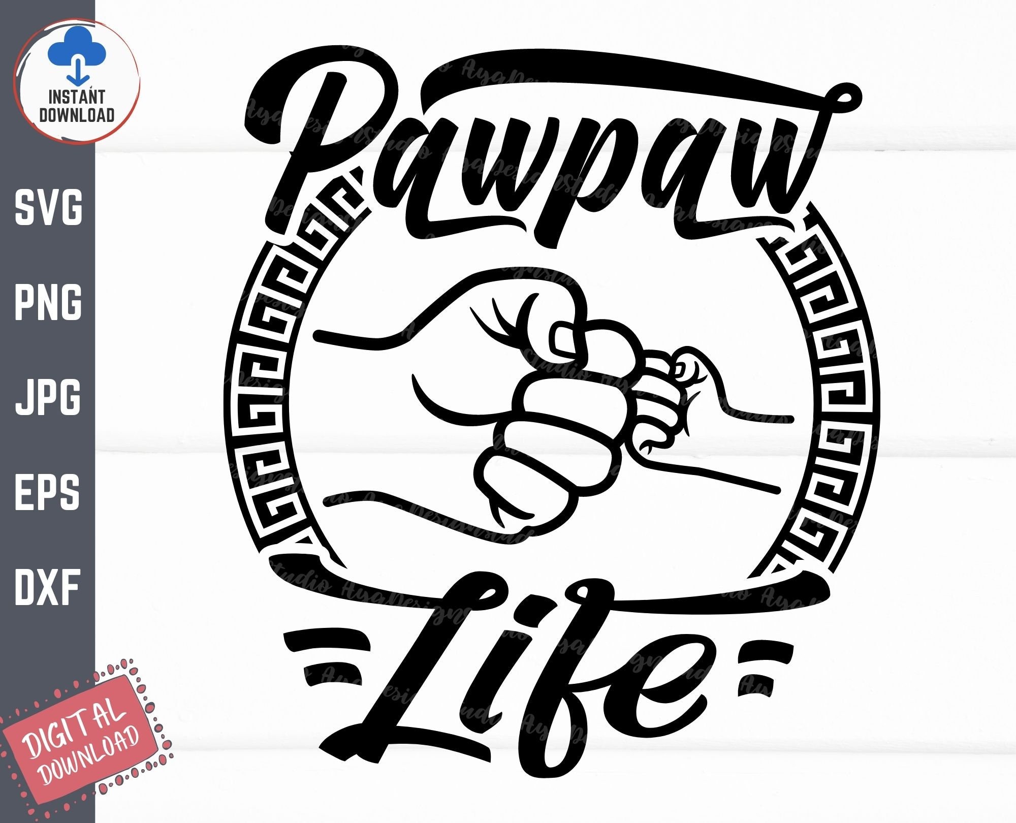 Pawpaw Life Fist Bump Svg, Pawpaw Life Svg, Grandpa Shirt Svg, Fathers ...