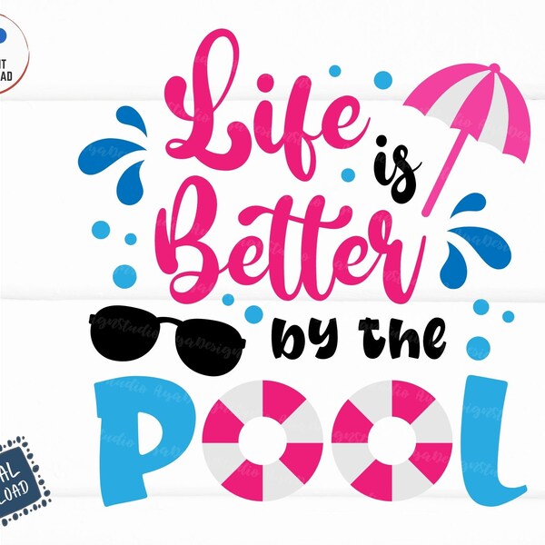 Life is Better at the Pool Svg - Etsy