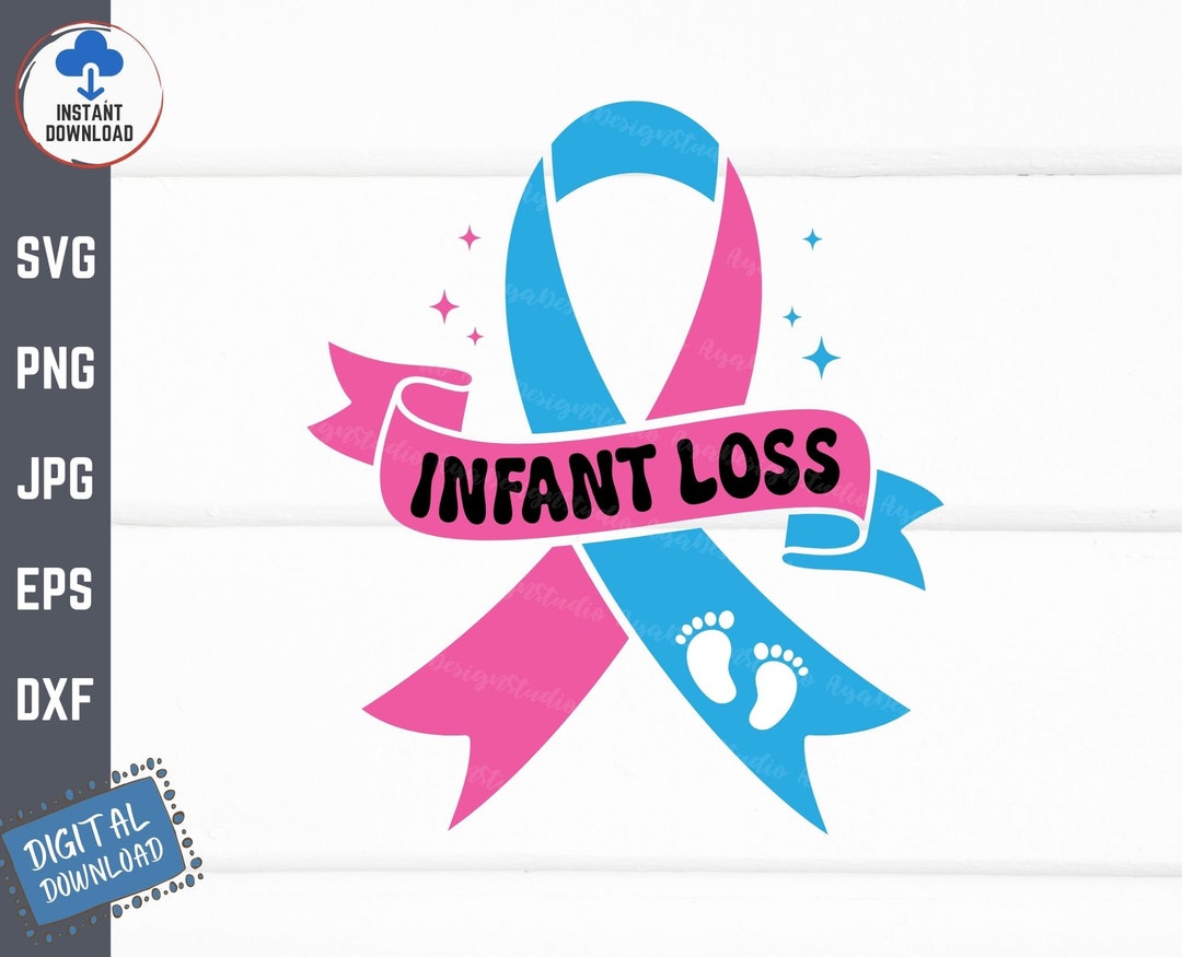 Pregnancy and Infant Loss Ribbon Svg, Infant Loss Awareness Svg ...