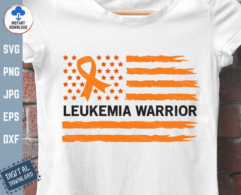 Leukemia Warrior American Flag Svg, Leukemia Warrior Svg, Leukemia ...